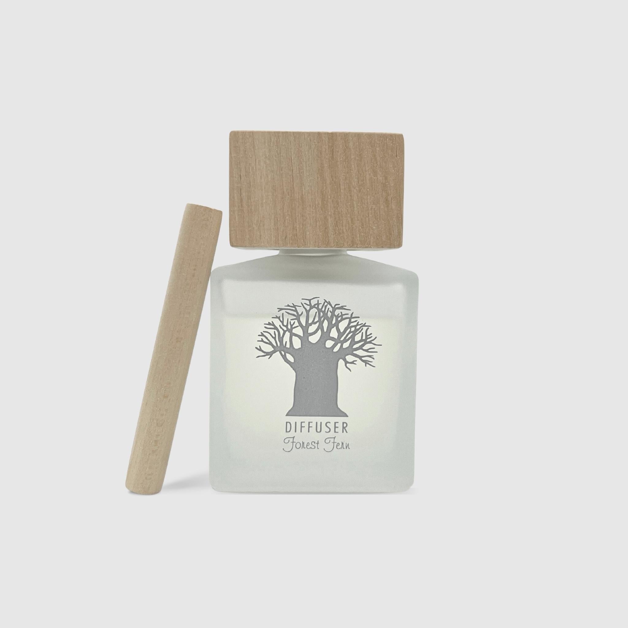 Forest Fern Wooden Top Diffuser- MOCKANA - Warm Woody Sandalwood Notes