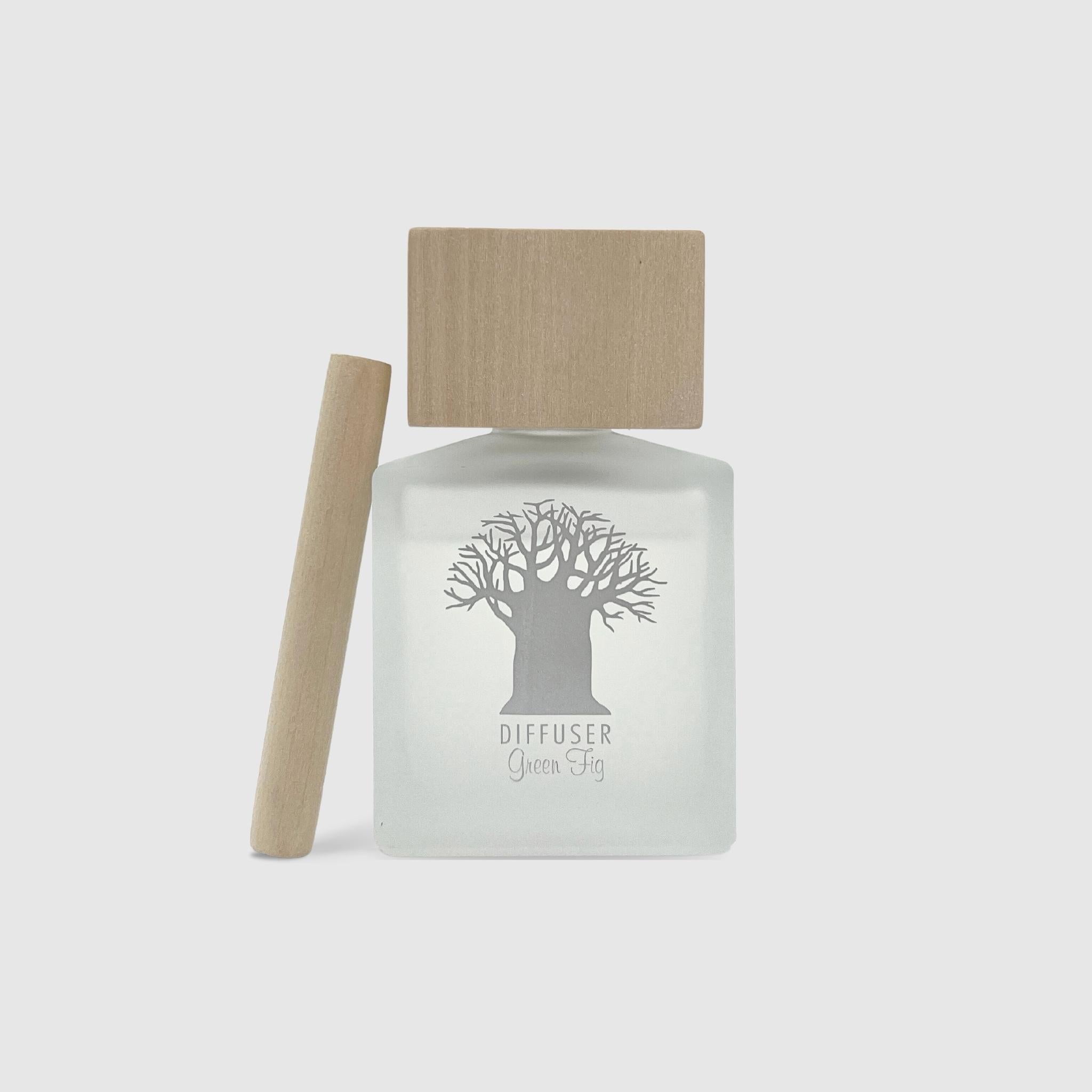 Green Fig Wooden Top Diffuser -MOCKANA- Nature's Vibrant Aura!